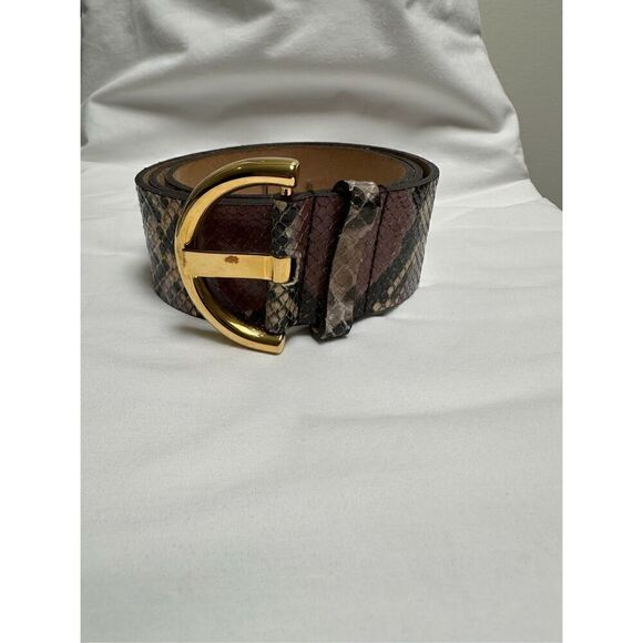 Don Caster | Accessories | Don Caster Leather Snakeskin Print Brown ...